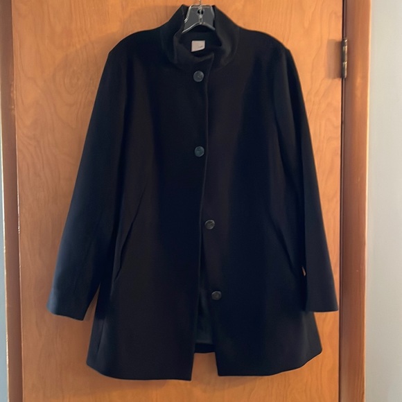 J. Jill | Jackets & Coats | Jjill Lined Coat Black Size M Side Slit ...